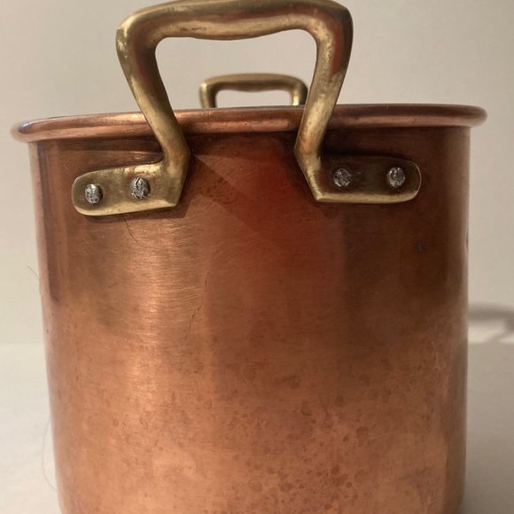 Other | Vintage Copper And Brass Pot Jenzo Made In Italy 6 X 5 Pot Size ...